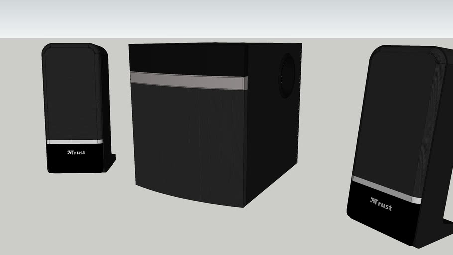 Pack of 3 desk Speakers / Pack de 3 Enceintes de bureau | 3D Warehouse