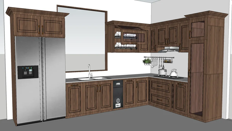 THE KITCHEN WALNUT WOOD | 3D Warehouse