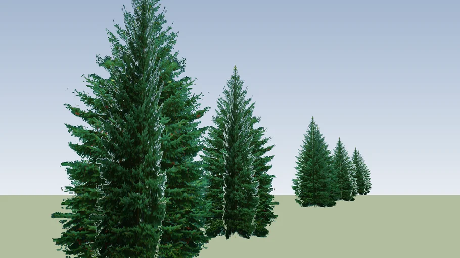 Fire trees in Gyumri freedom square | 3D Warehouse