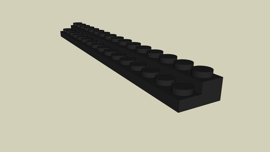 L-shaped block w/ 32 studs | 3D Warehouse