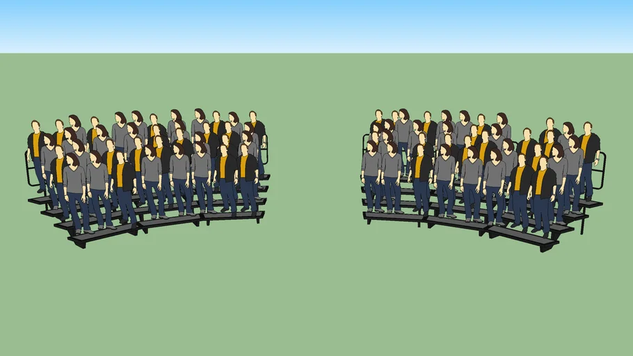 Crowd on Choral Risers | 3D Warehouse
