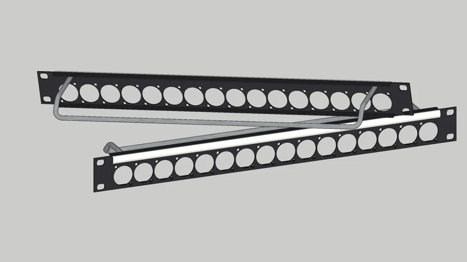 Canford - 1RU 16way Patch Panel | 3D Warehouse