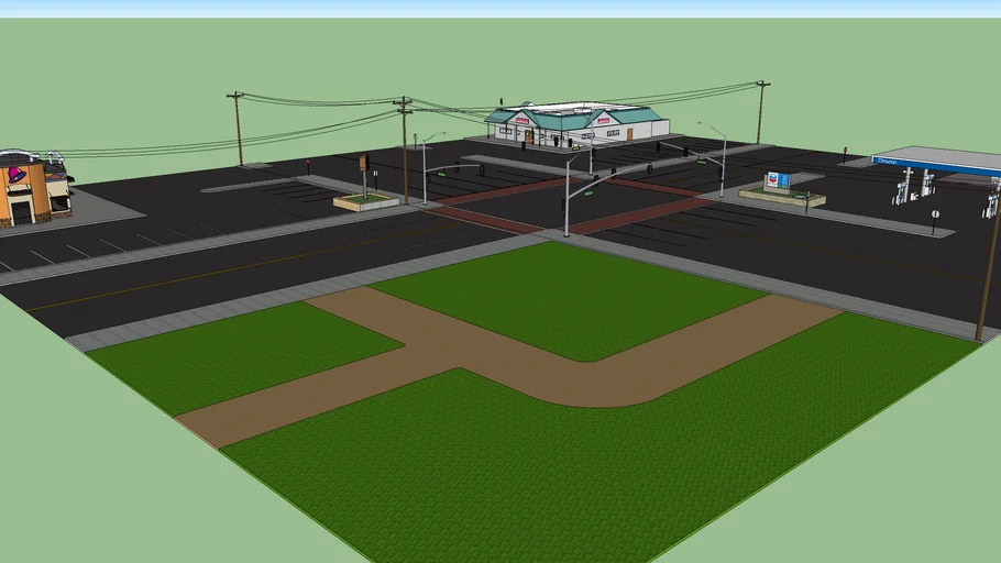 Los Angeles intersection 1 | 3D Warehouse