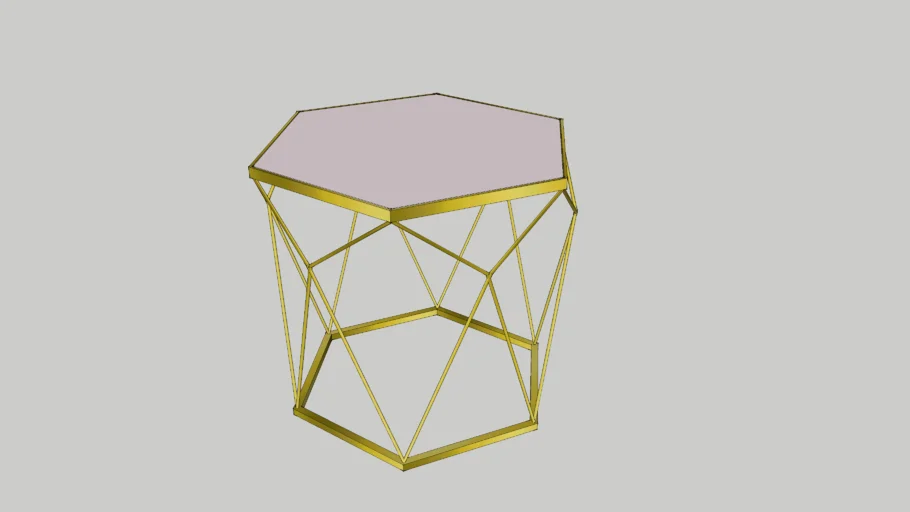 Hexagonal Side Table | 3D Warehouse