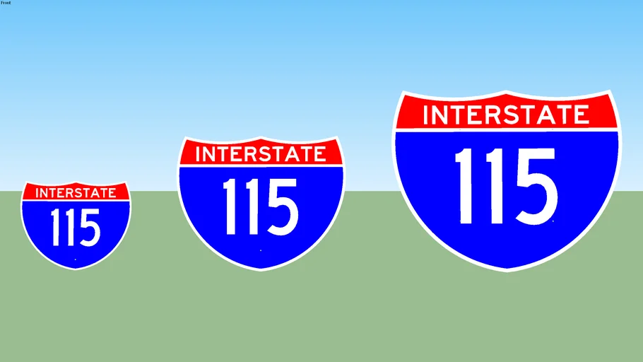 Interstate 115 Sign | 3D Warehouse