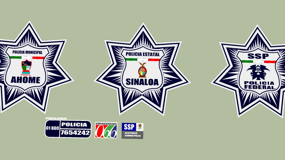 logos de policia municipal estatal y federal | 3D Warehouse