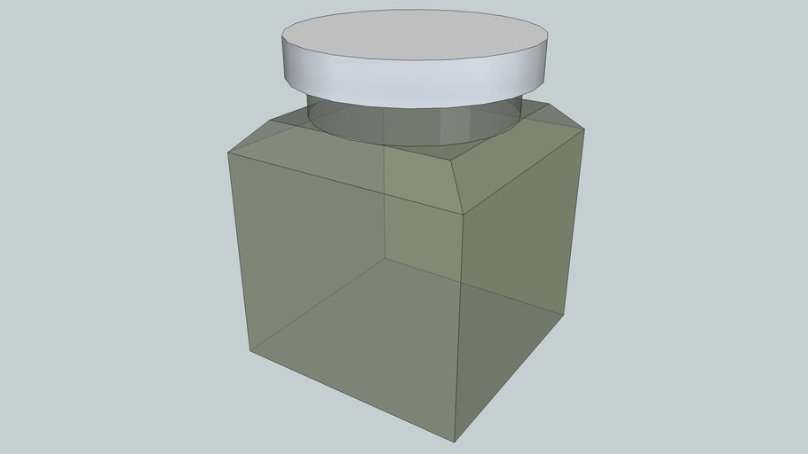 Large square jar | 3D Warehouse