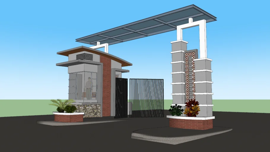 Entry Gate 3d Warehouse Gate 3d Model Buy Download 3dbrute