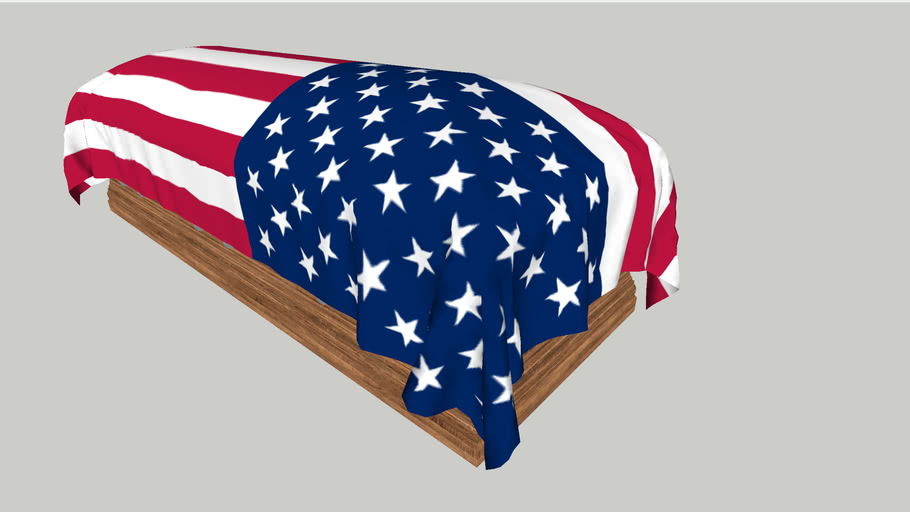 U.S flag draped coffin | 3D Warehouse