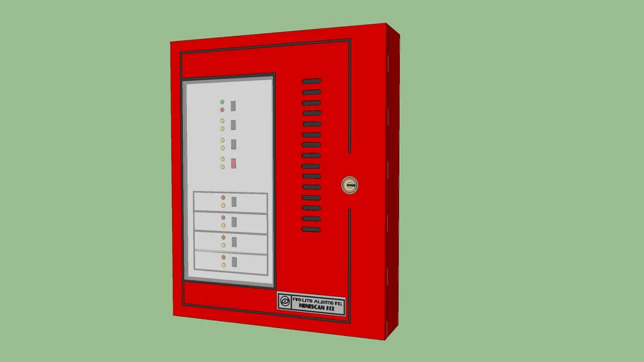 Fire-Lite Miniscan 112 fire alarm control panel | 3D Warehouse