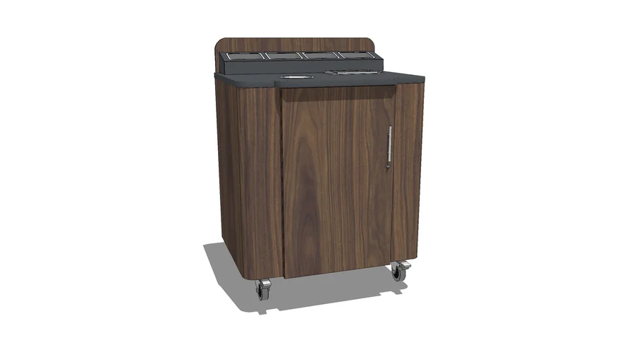 Mobile condiments and litter bin unit | 3D Warehouse