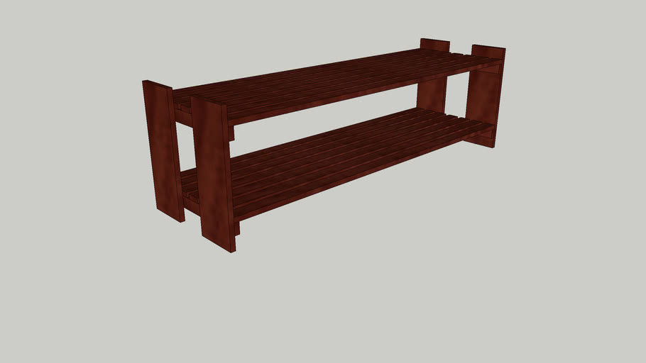Wooden Shoe Rack | 3D Warehouse