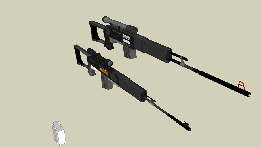 Dragunov Sniper Rifle and PSK-12-A1 | 3D Warehouse