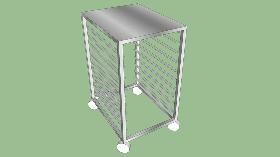 Pan rack table | 3D Warehouse