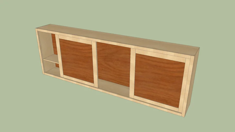 Sliding Door Shop Cabinet | 3D Warehouse