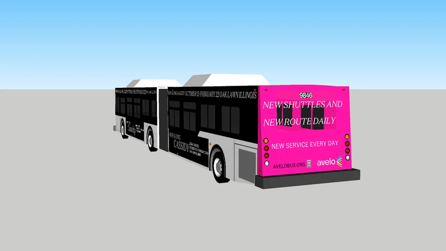 1998 new flyer d60lf shuttle | 3D Warehouse