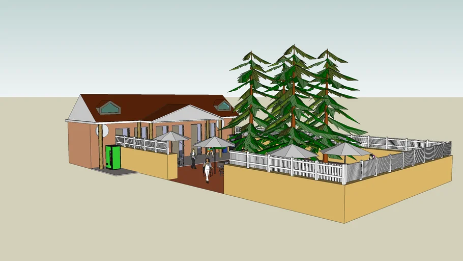 courtyard restaurant, and container restaurant-vernacular | 3D Warehouse