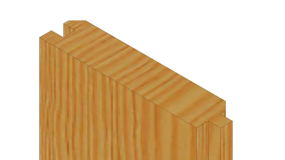 Machimbre 1'x4' Pino Radiata | 3D Warehouse