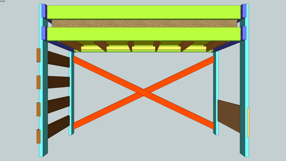 Bed - Loft Assembly | 3D Warehouse