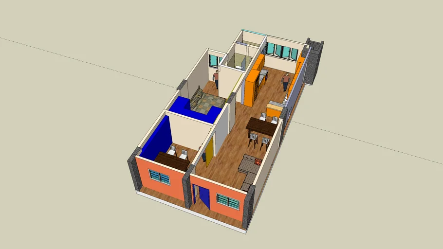 3 Room HDB renovation ideas v1 | 3D Warehouse
