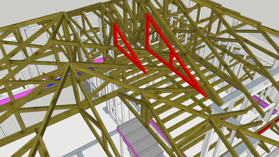 Structure with trusses | 3D Warehouse