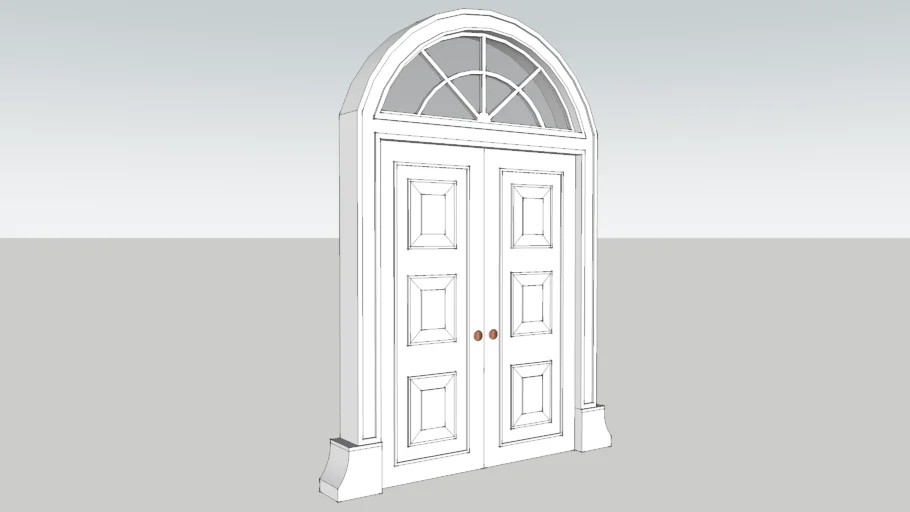 Arched Double Front Door | 3D Warehouse