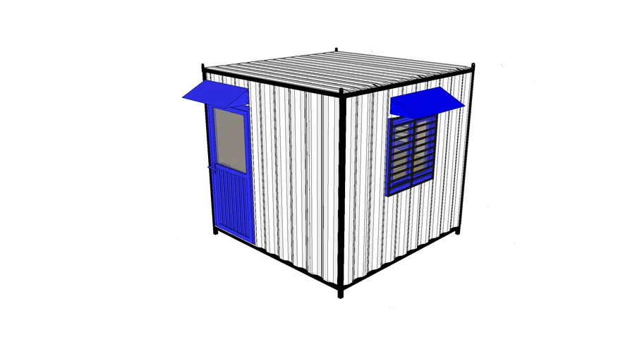 Security Office container cabin | 3D Warehouse