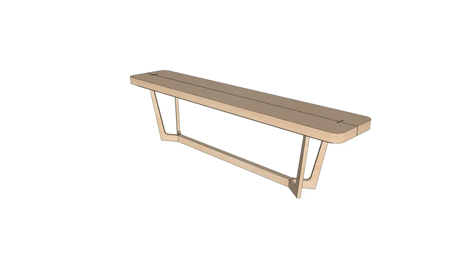 Square Roots] Siku Bench (Solid Wood, 1800) | 3D Warehouse