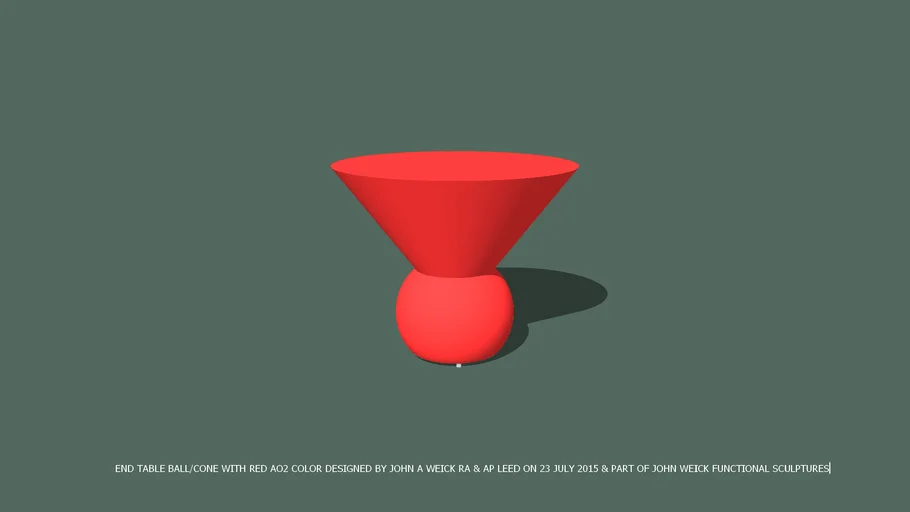 END TABLE BALL/CONE RED COLOR A02 20' HIGH X 24' DIAMETER AT TOP ...