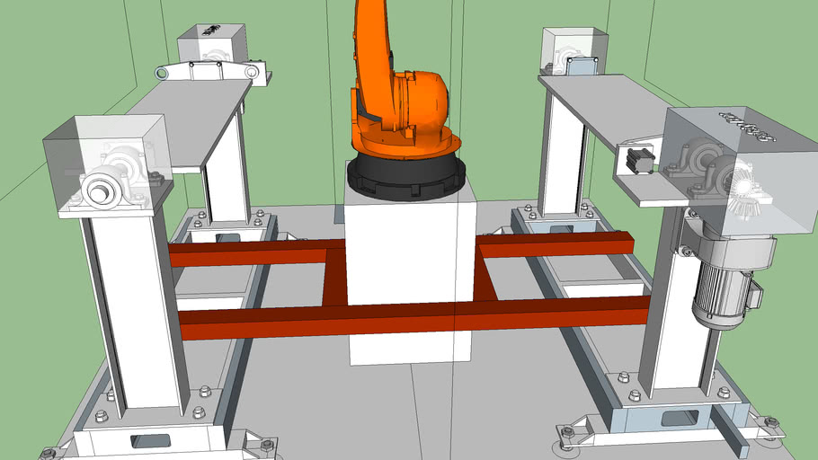 Robot welding cell | 3D Warehouse