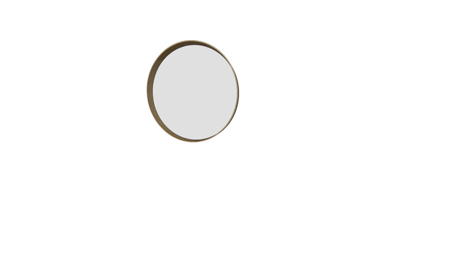 Round mirror, wood frame | 3D Warehouse