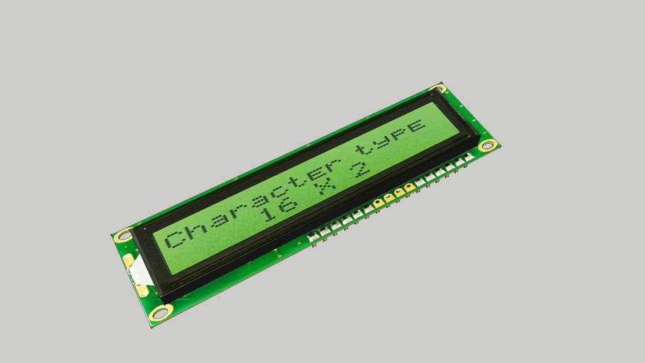 LCD Character Type 16x2 | 3D Warehouse