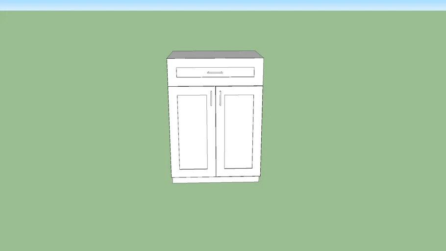 24' Modified Shaker Kitchen Cabinet | 3D Warehouse