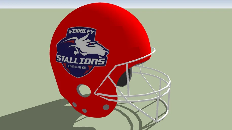 Wembley Stallions football helmet | 3D Warehouse