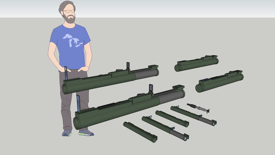 M72 & M72A7 LAW ( Light Anti-Tank Weapon ) , USA | 3D Warehouse