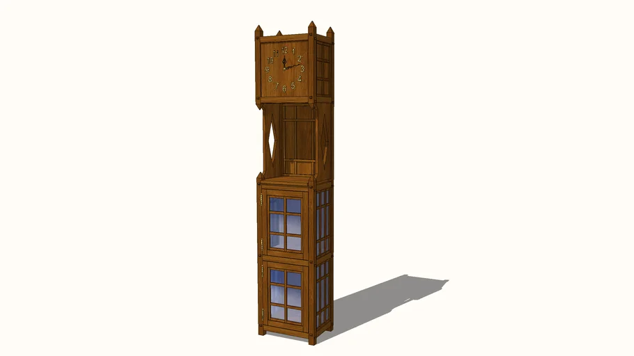 Arts & Crafts Hall Clock | 3D Warehouse
