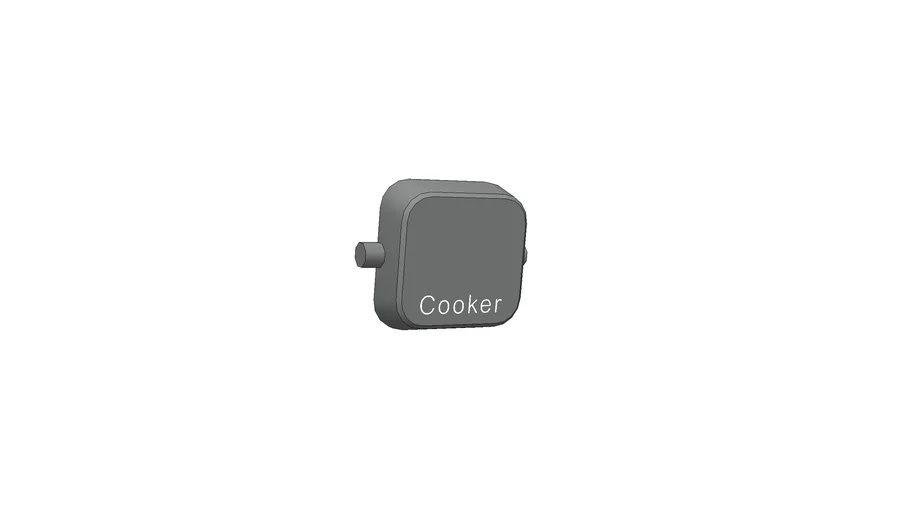 E40CR-AG, Clipsal Iconic Essence Dolly Rocker COOKER, Ash Grey | 3D ...