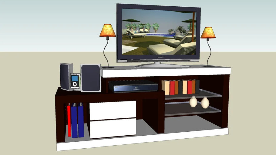 Rack + TV | 3D Warehouse