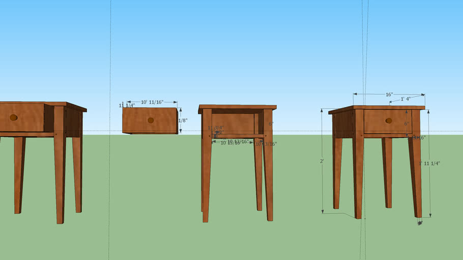 Shaker End Table | 3D Warehouse