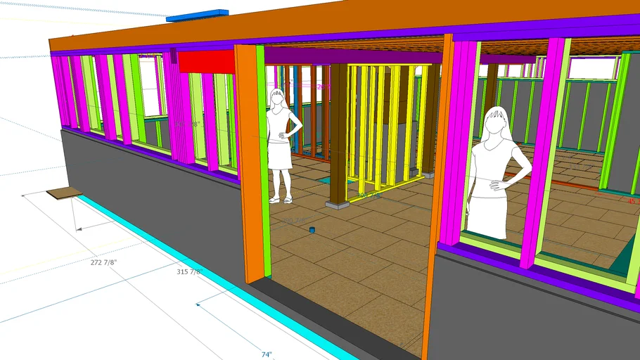 Basement Suite Framing | 3D Warehouse