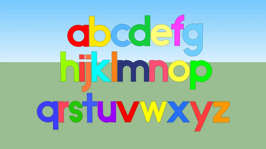 Alphabet Lowercase | 3D Warehouse