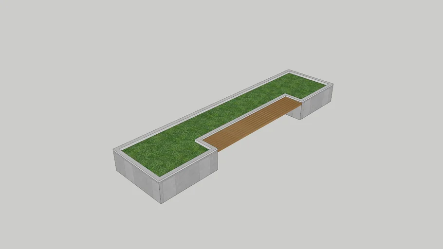 Bench & Planter - Bailey Inspira bespoke type M | 3D Warehouse