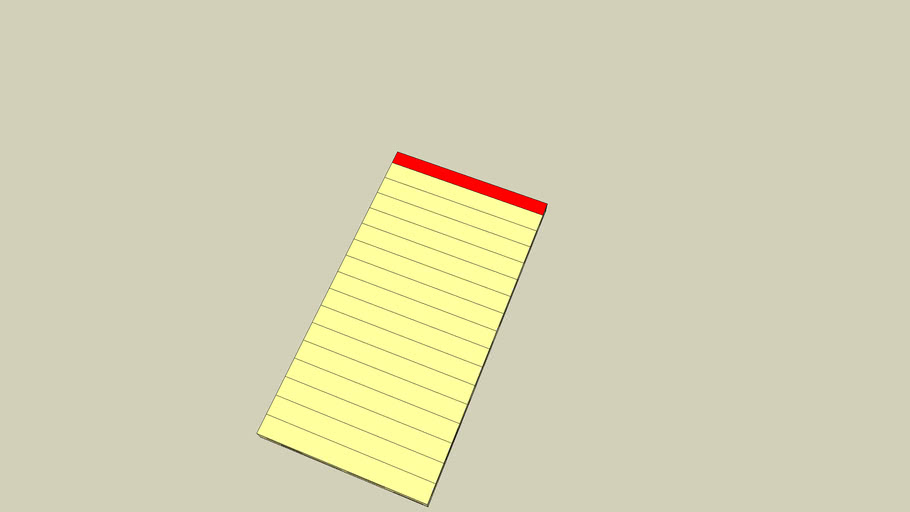 3D note pad | 3D Warehouse