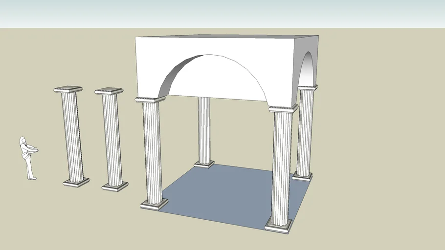 Columns with buttress | 3D Warehouse