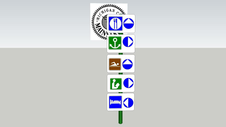 directional signage | 3D Warehouse
