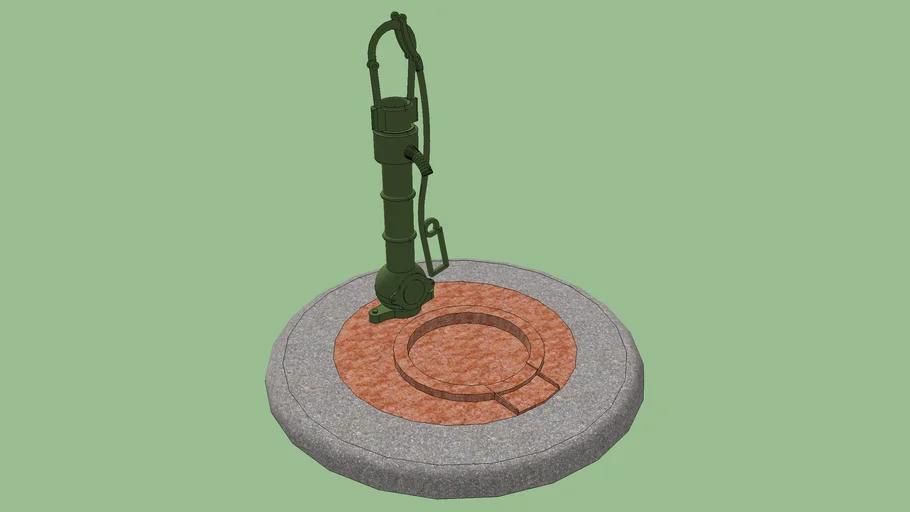 Puits avec pompe | 3D Warehouse