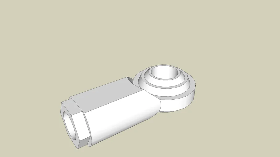 3/8 inch tie rod end with jamb nut | 3D Warehouse