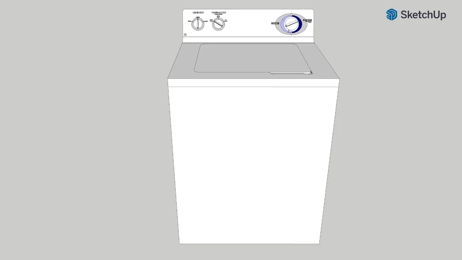 GE Washer 3.2 Cu. ft. Model WJSR2070BWW | 3D Warehouse