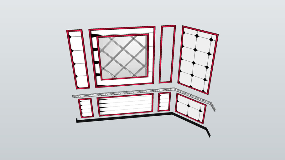 molding wall with mirrow baseboard | 3D Warehouse