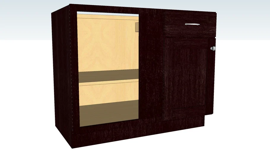 Base Blind Corner - Half Depth Shelf | 3D Warehouse